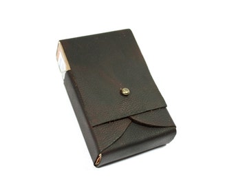 Leather cigarette case | Etsy