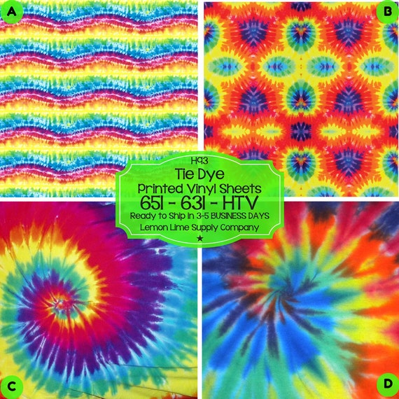 Tie Dye Vinyl Pattern/Printed Heat Transfer by SmashingInkVinyl