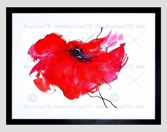 Poppy print | Etsy