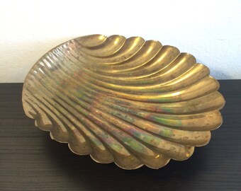 Brass shell dish | Etsy