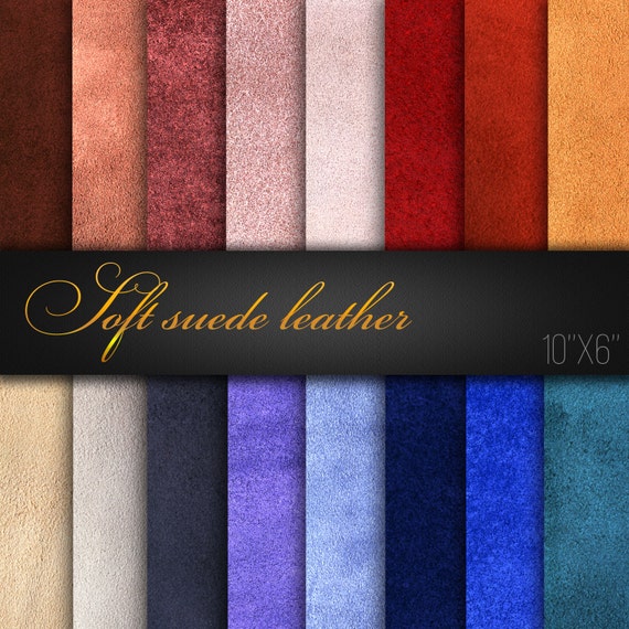 Digital Craft Papers / Natural Soft Suede Leather Textures