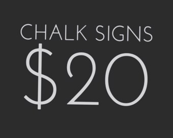 Custom chalk sign | Etsy