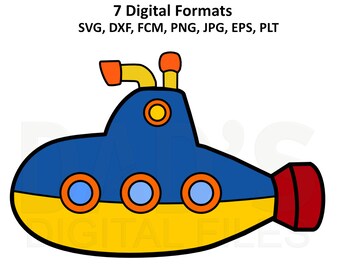 Submarine stencil | Etsy