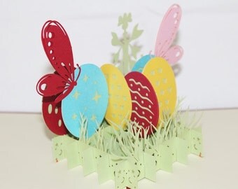 Easter pop up card | Etsy