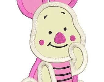 Piglet embroidery | Etsy
