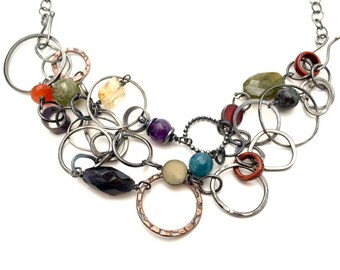 Long funky necklace | Etsy