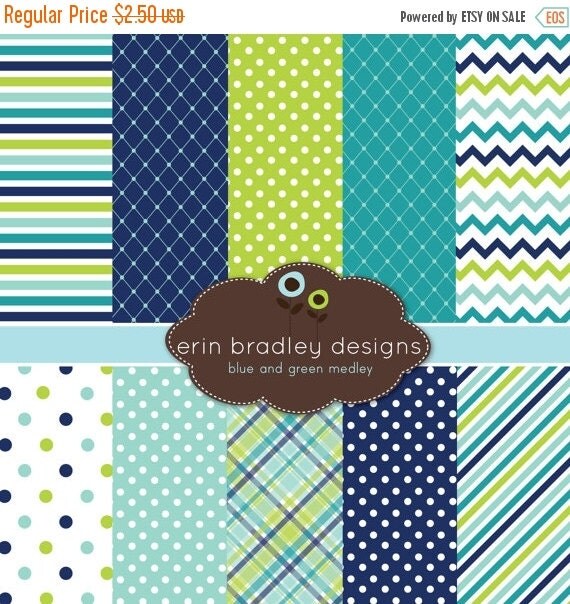 SALE Digital Paper Pack Personal and by ErinBradleyDesigns on Etsy