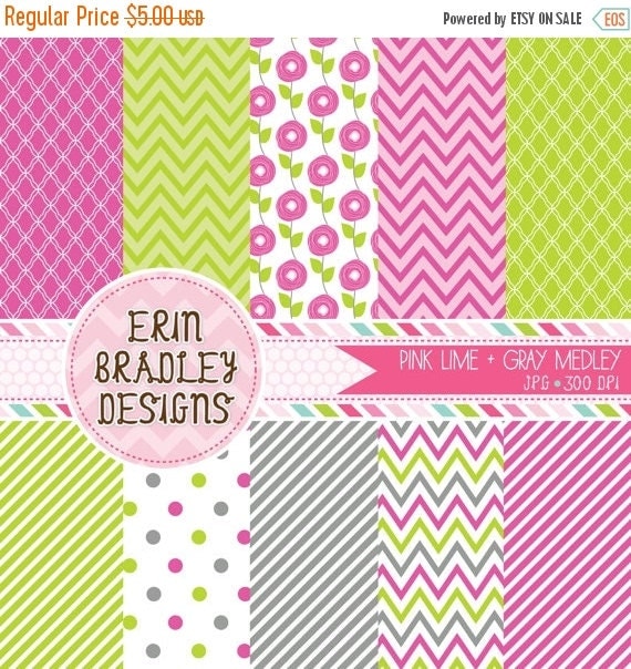 60% OFF SALE Commercial Use Digital Papers by ErinBradleyDesigns