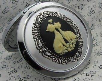 Cat compact mirror | Etsy