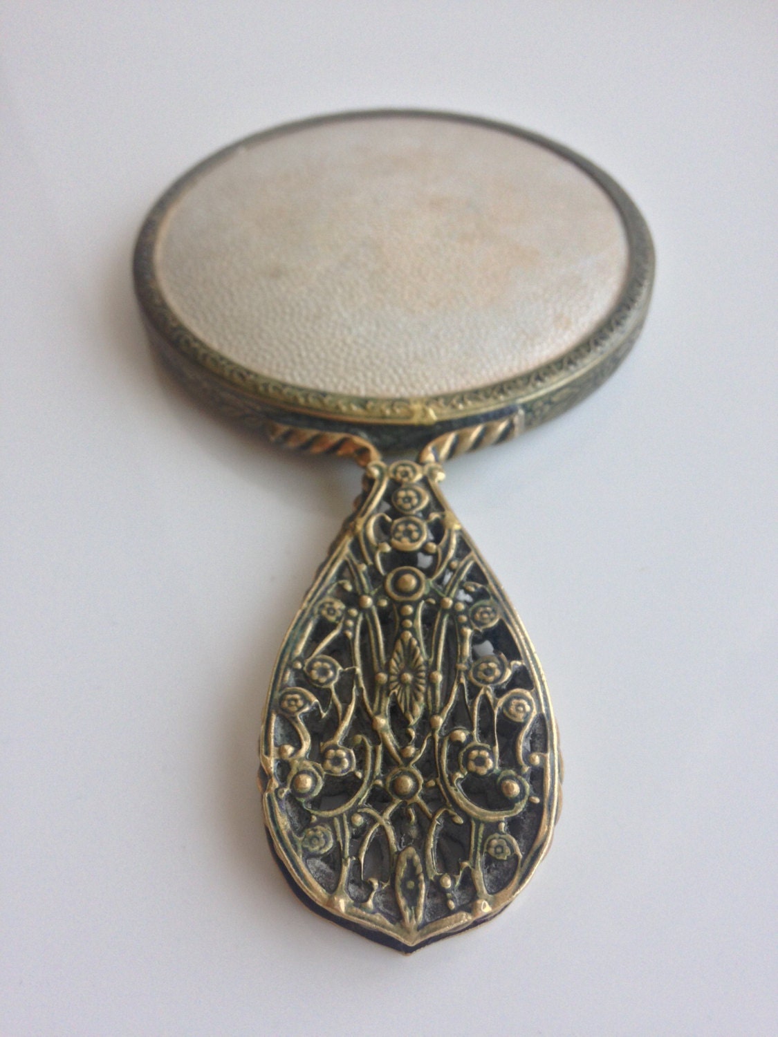 Filigree Mirror Hand Held Antique circa 1920's/Wedding