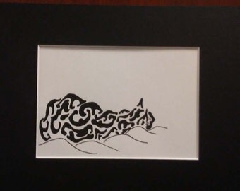 Abstract cat art | Etsy