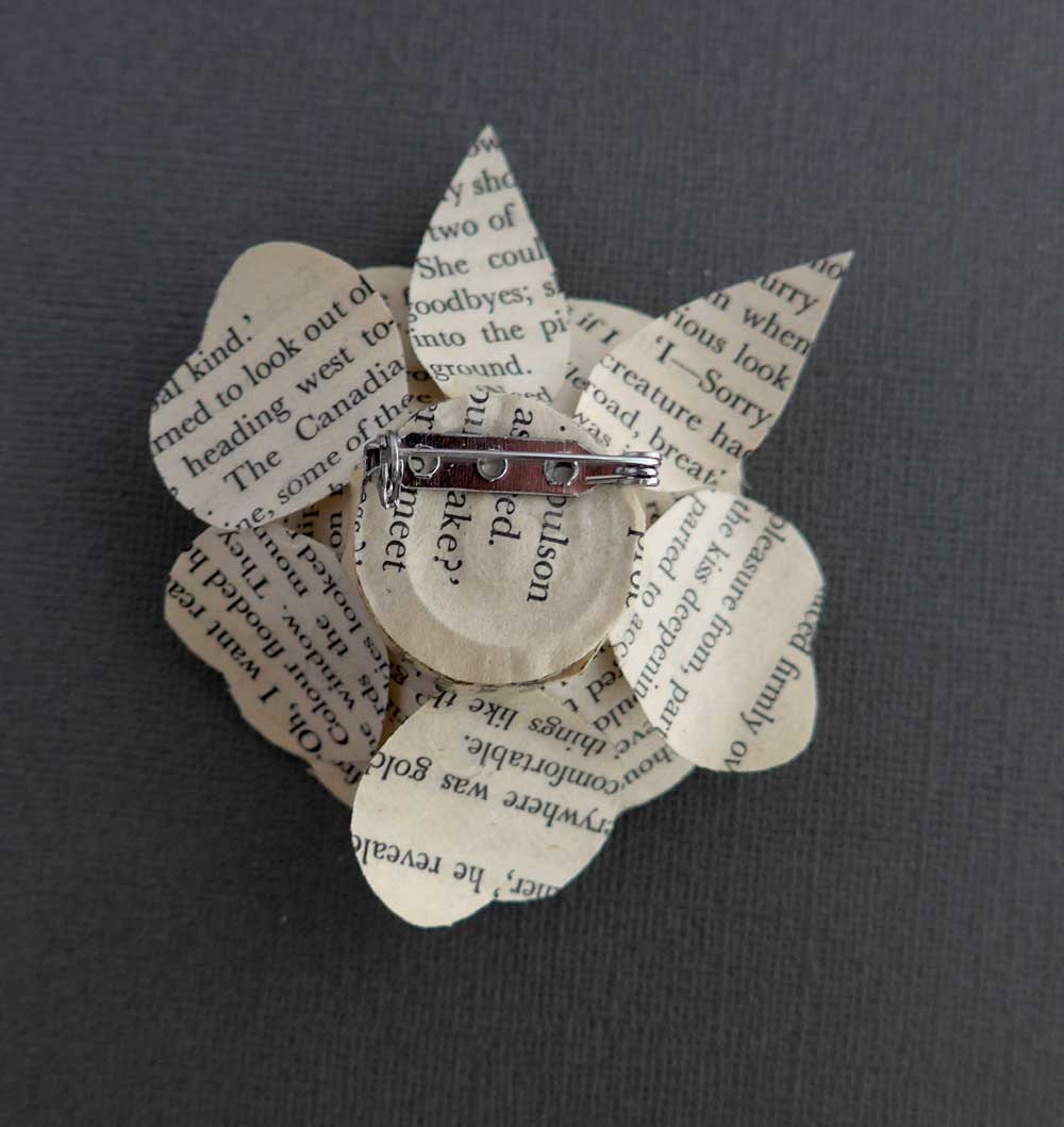 Flower Brooch Pearl Brooch Paper Flower Brooch Cream Flower