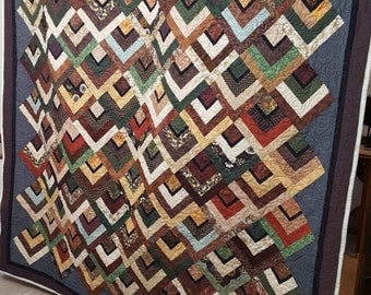 Earth tone quilt | Etsy