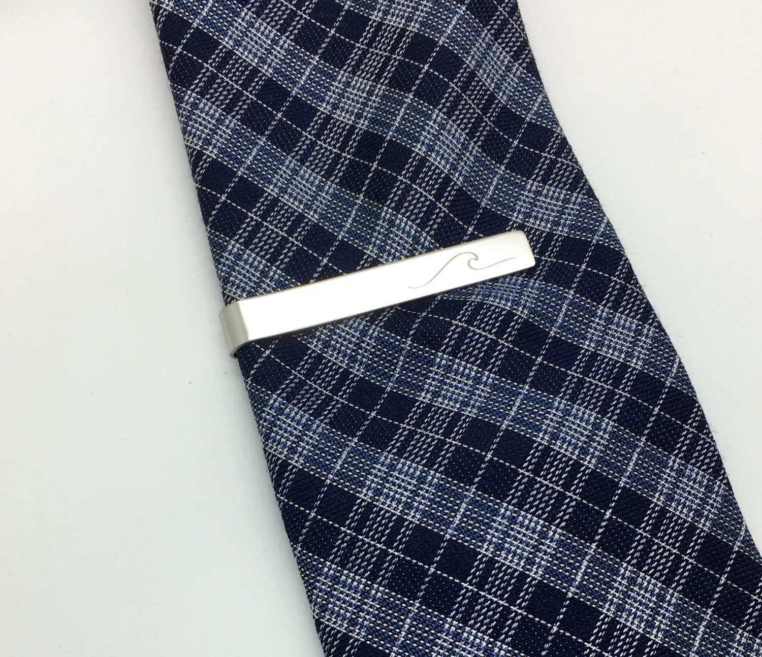 wave tie bar wave tie clip gift for surfer beach lovers