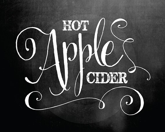 Chalkboard Hot Apple Cider Signs INSTANT DOWNLOAD