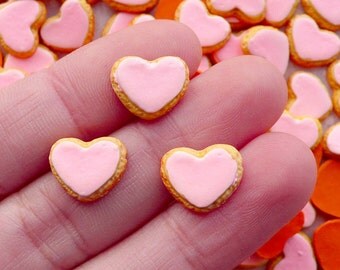 Pink heart cookie | Etsy