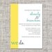 We Do Color Block Invitation Printable. Wedding by SoSoGreetings