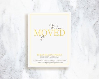 Items similar to custom letterpress moving announcements on Etsy