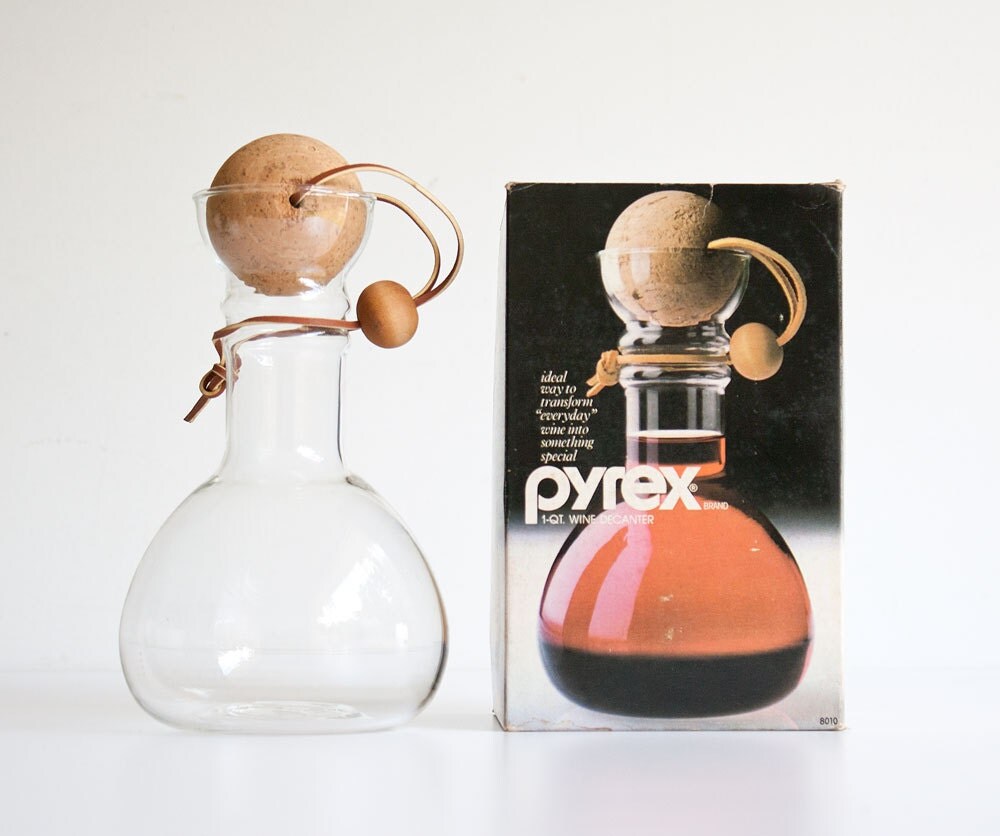 Vintage Modern Pyrex Cork Glass Decanter – Haute Juice