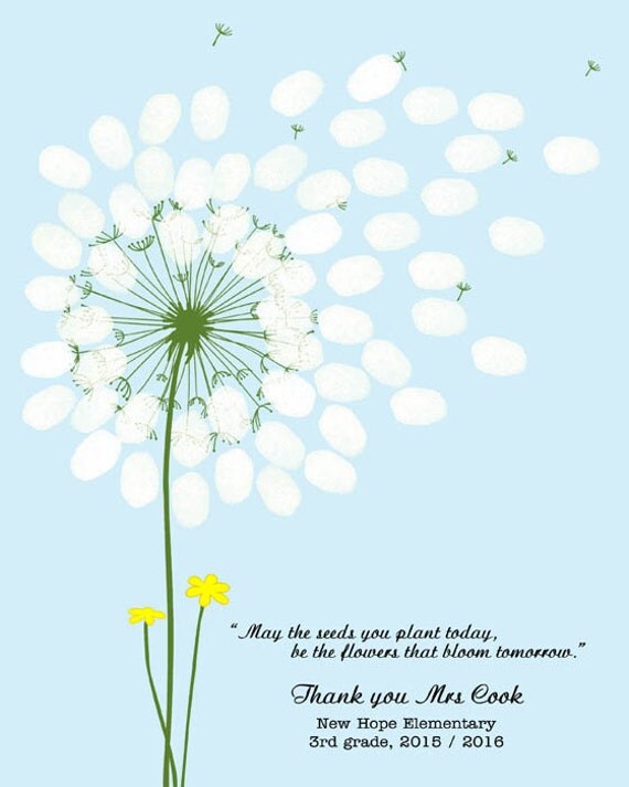 Printable Dandelion Fingerprint Template