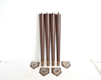 Mid Century Modern Table Legs Two Tiered Side by thedancingwren