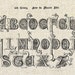 Alphabet Clip Art 12th Century Vintage Typography Printable