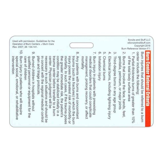 ABA Burn Guidelines and Referral Criteria Horizontal Badge