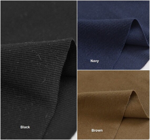 Ribbing Fabric Cotton Rib Knit Choose From 13 Colors By
