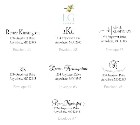 Custom Envelopes Return Address Printing ADD-ON
