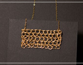 Wire mesh necklace | Etsy