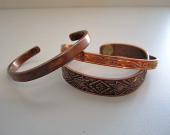 Copper Bangle Bracelet by CuriousCatVintage on Etsy