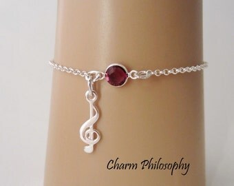 Music note bracelet | Etsy