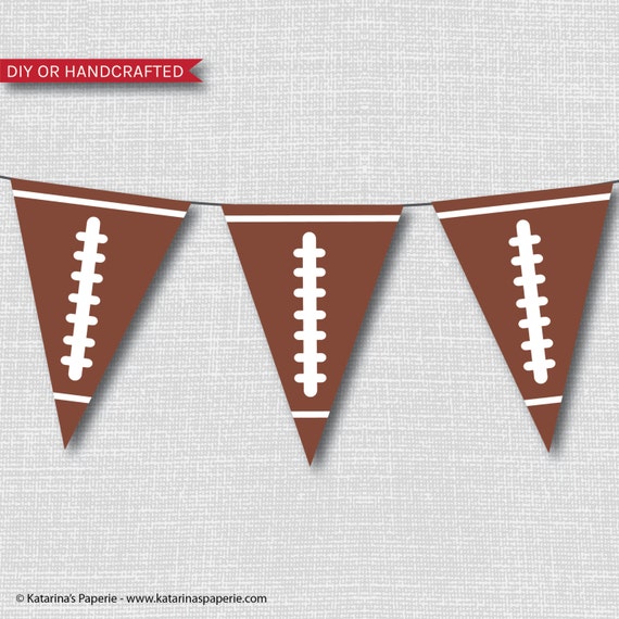 Football Pennant Flag Party Banner Football Themed Party