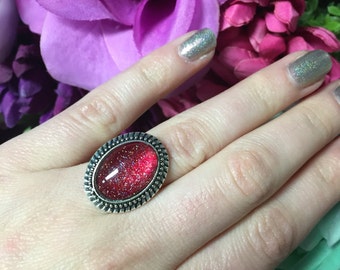 Round Lava Ring by PolishedFindings on Etsy