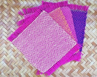 Unique handwoven mug rug related items | Etsy