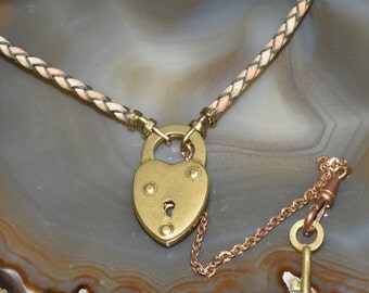 Leather heart choker | Etsy