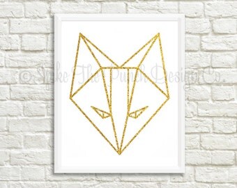 Geometric fox | Etsy