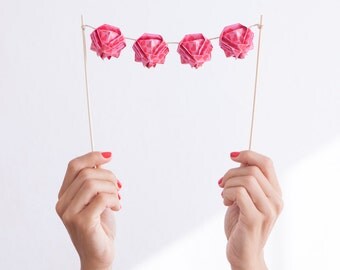 Origami Cake Topper Garland Cake Topper Geometric Cake