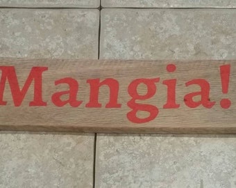 Mangia sign | Etsy