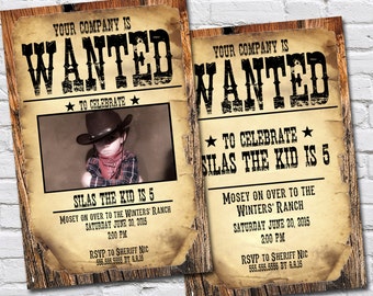 Wanted poster invite | Etsy