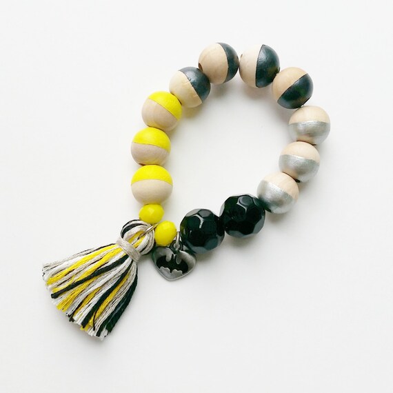 Batman Charm and Tassel Bracelet