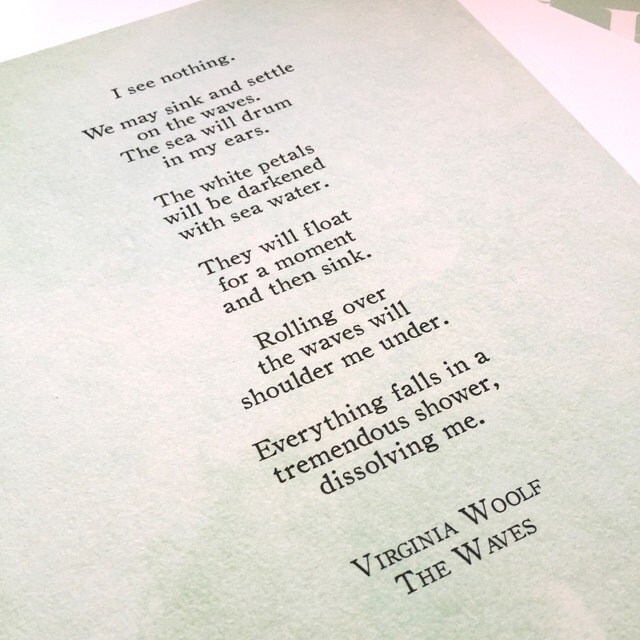 Quote prints and poetry art for your home by Riverwaystudios