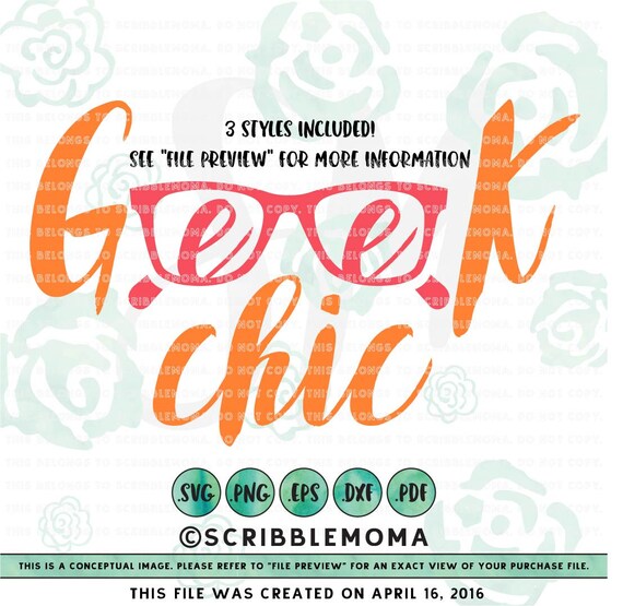 Geek Chic svg eps dxf png download for Cricut or Silhouette