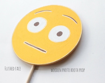 Flushed face emoji | Etsy