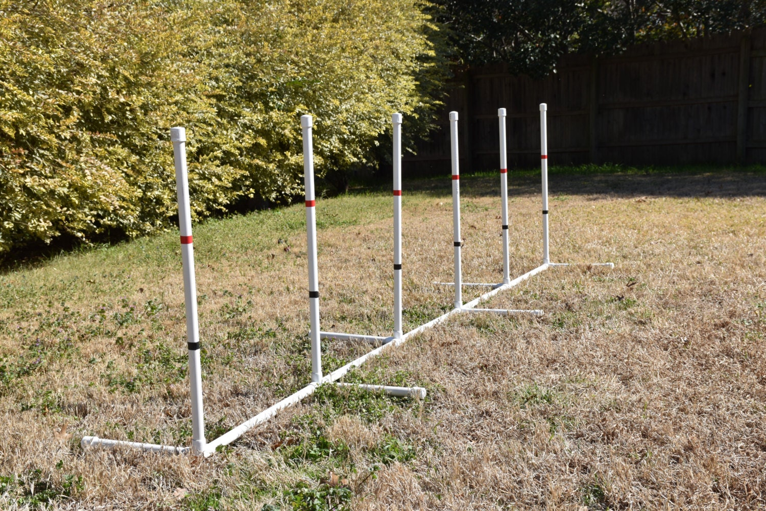 Weave Poles Set of 6 by AtHomeAgility on Etsy