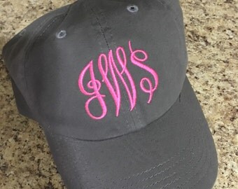 Monogrammed cap monogrammed hat personalized cap by stacysplace004