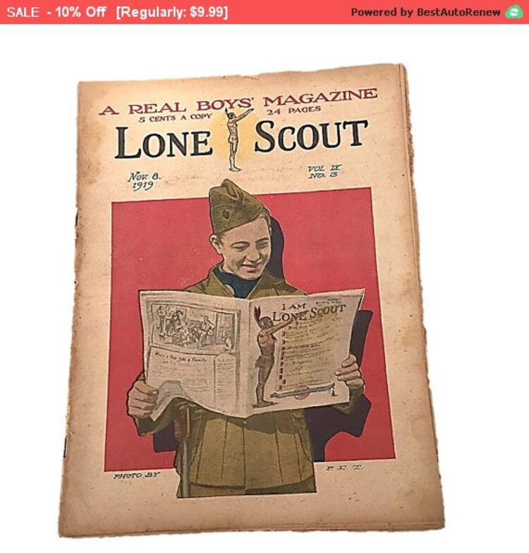 Lone Scout Newspaper The Real Boys Magazine by DerBayzVintage
