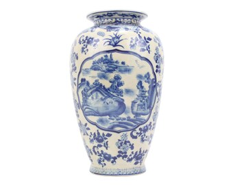 Blue willow vase | Etsy