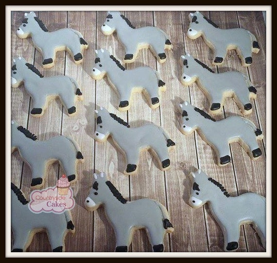 Donkey Decorated Sugar Cookies 31 dozen
