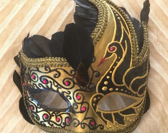 Black swan mask | Etsy